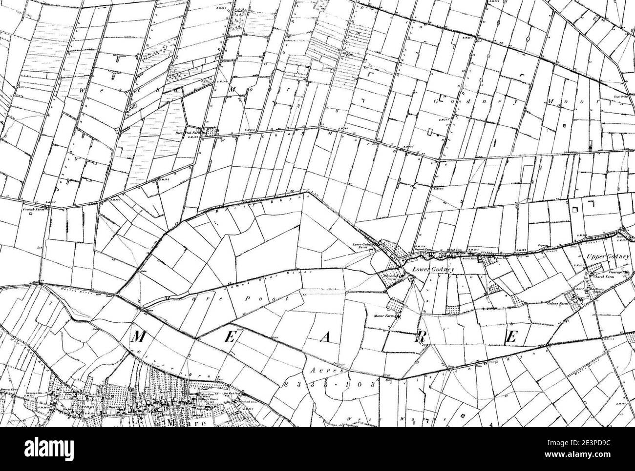 Map of Somerset OS Map name 040-SW, Ordnance Survey, 1884-1894 Stock ...