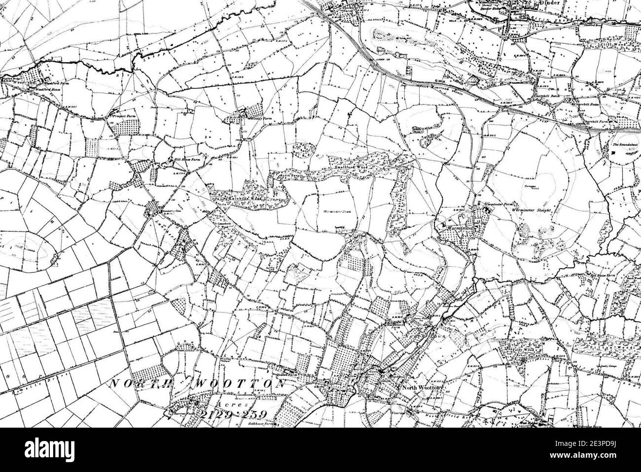 Map of Somerset OS Map name 041-SW, Ordnance Survey, 1884-1894 Stock ...
