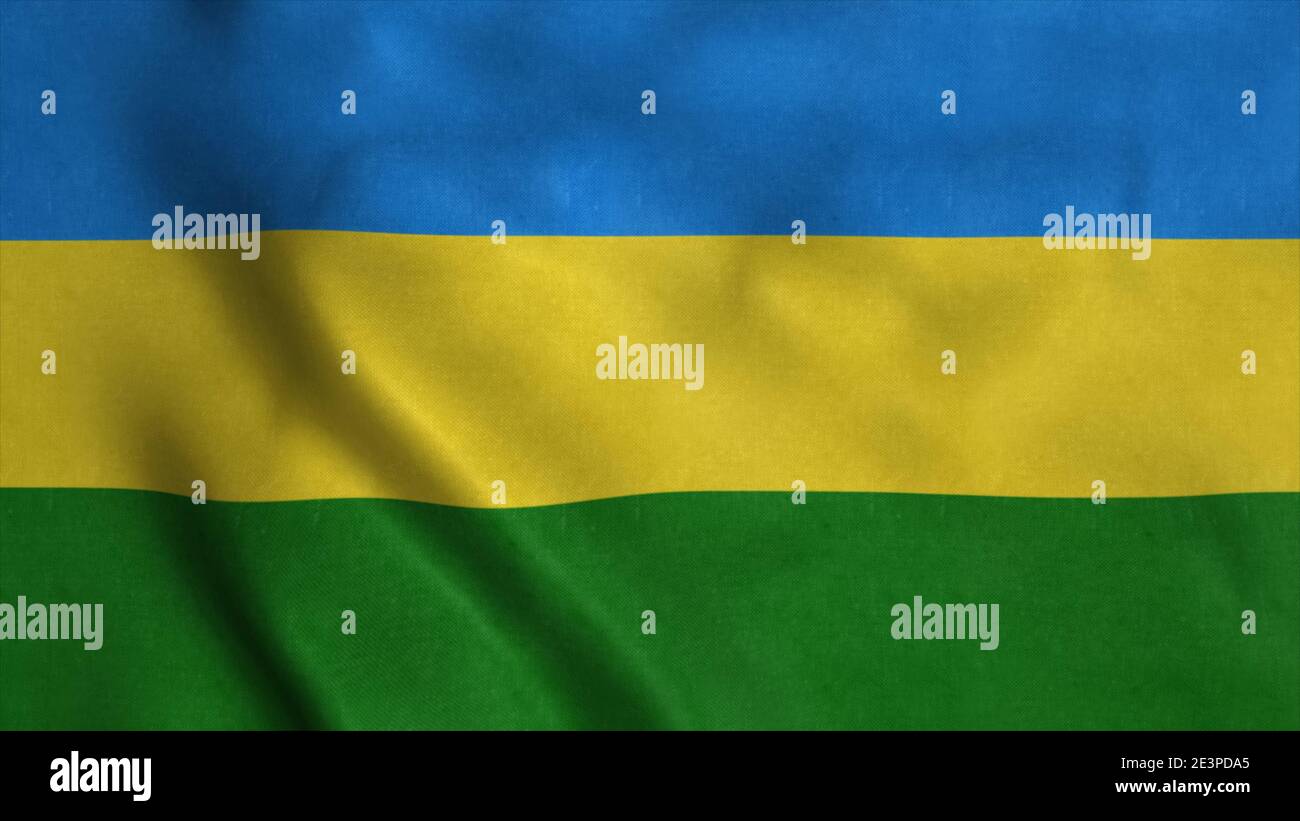 Hatillo flag, city of Puerto Rico, waving in wind. 3d illustration ...