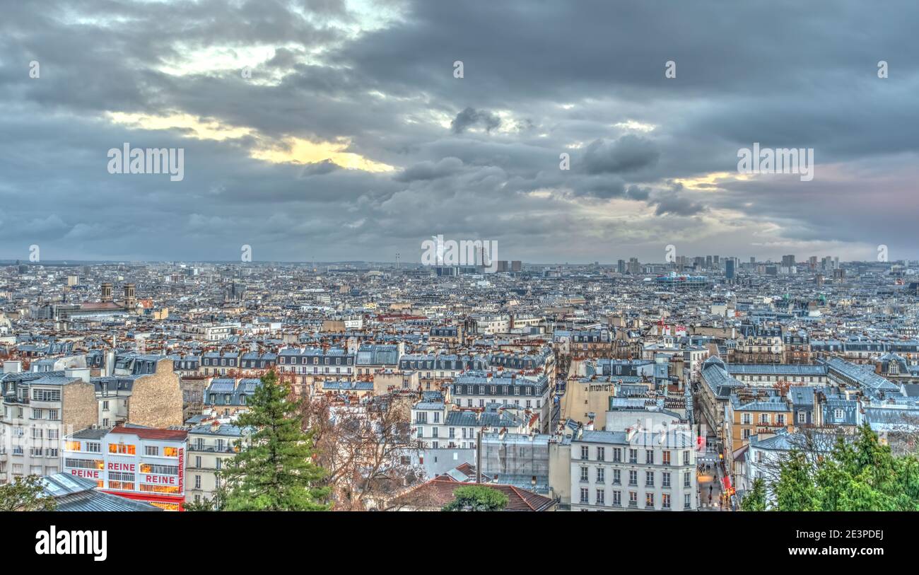 Paris Cityscape, HDR Image Stock Photo - Alamy