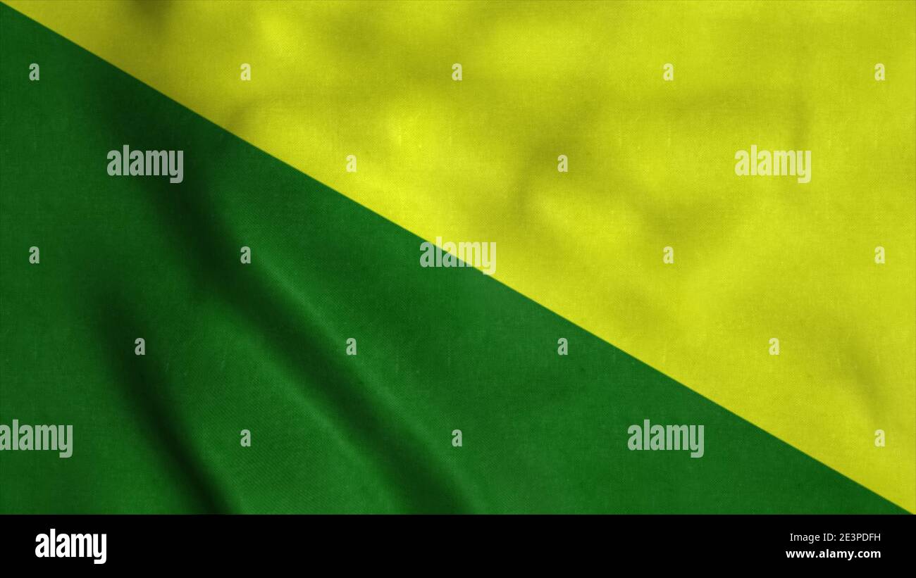 Las Marias flag, city of Puerto Rico, waving in wind. 3d illustration ...