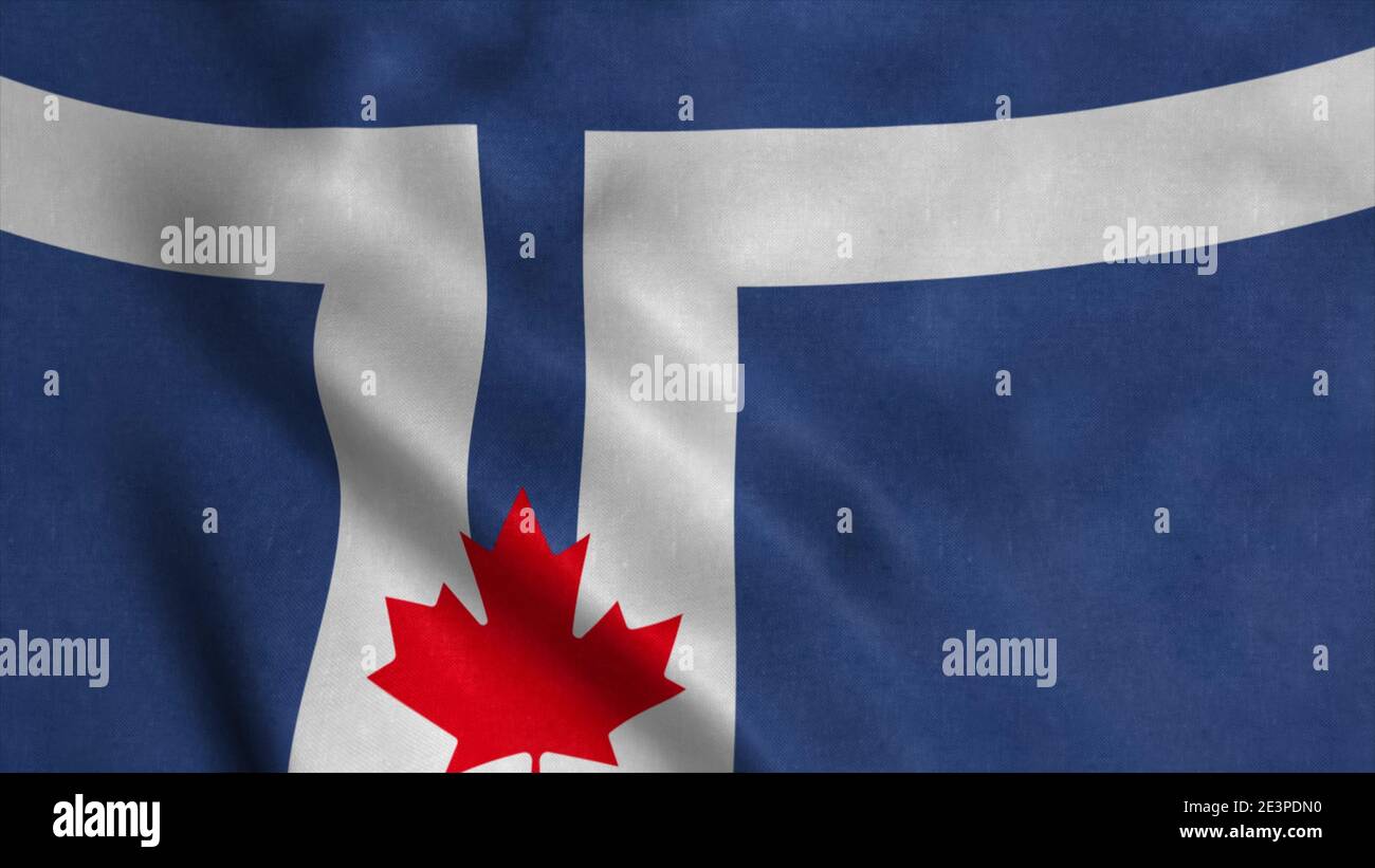Flag of Toronto waving in wind. Realistic Toronto flag background Stock ...