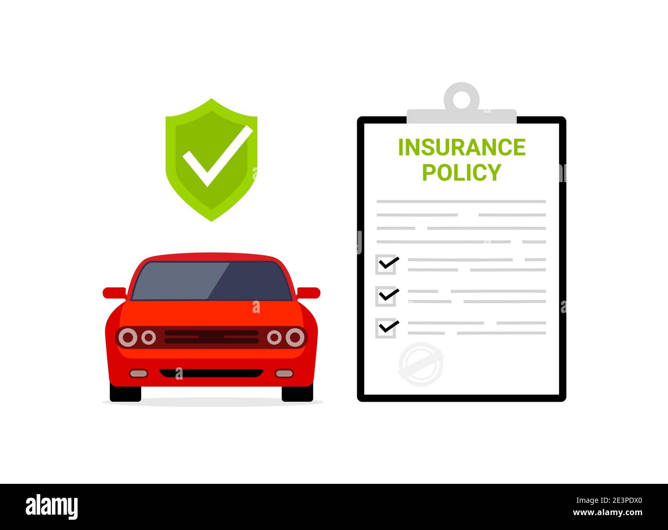 Car insurance policy finance form money concept. Car insurance icon ...