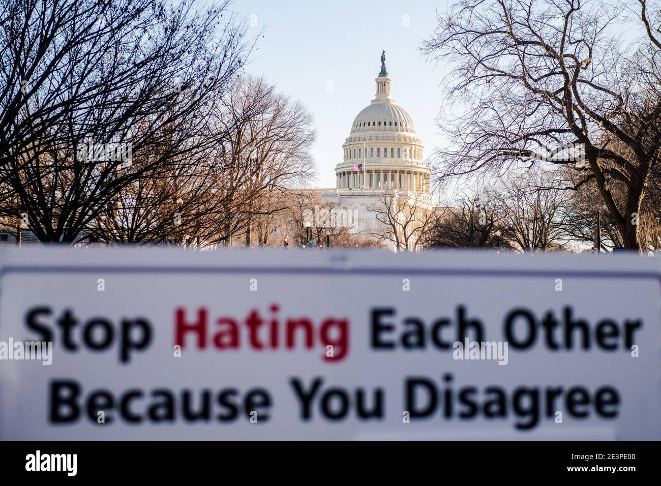 WASHINGTON D.C., JANUARY 19- A general view of the Capitol Building ...