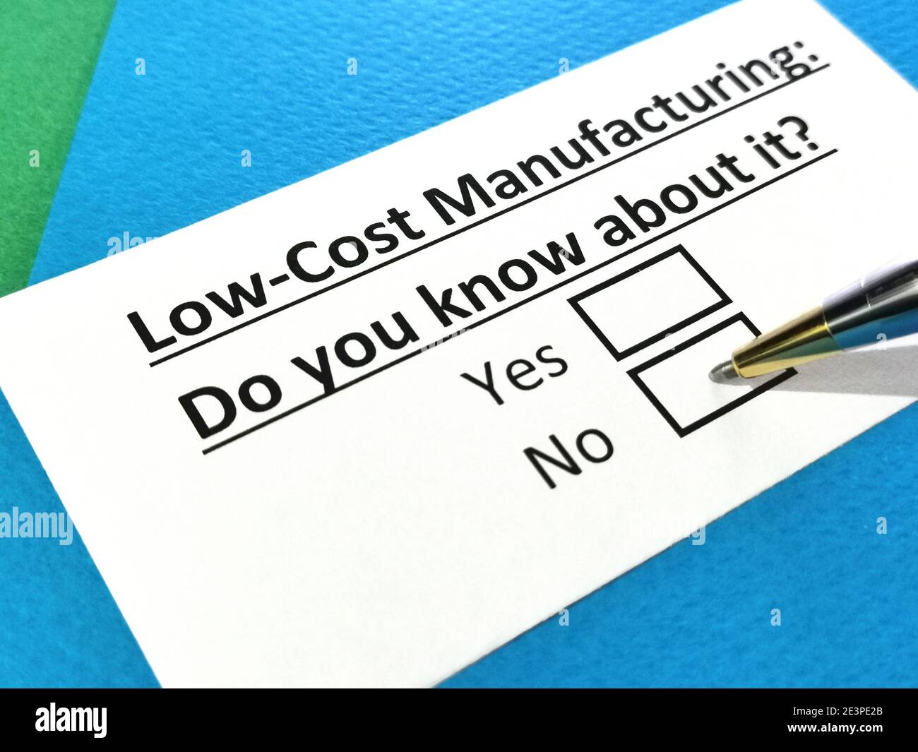 One person is answering question about low cost manufacturing Stock ...
