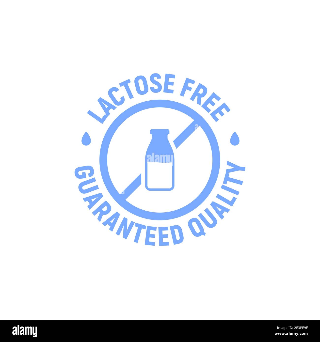 Lactose gluten free dairy icon. Milk dietary lactose free sign stamp or ...