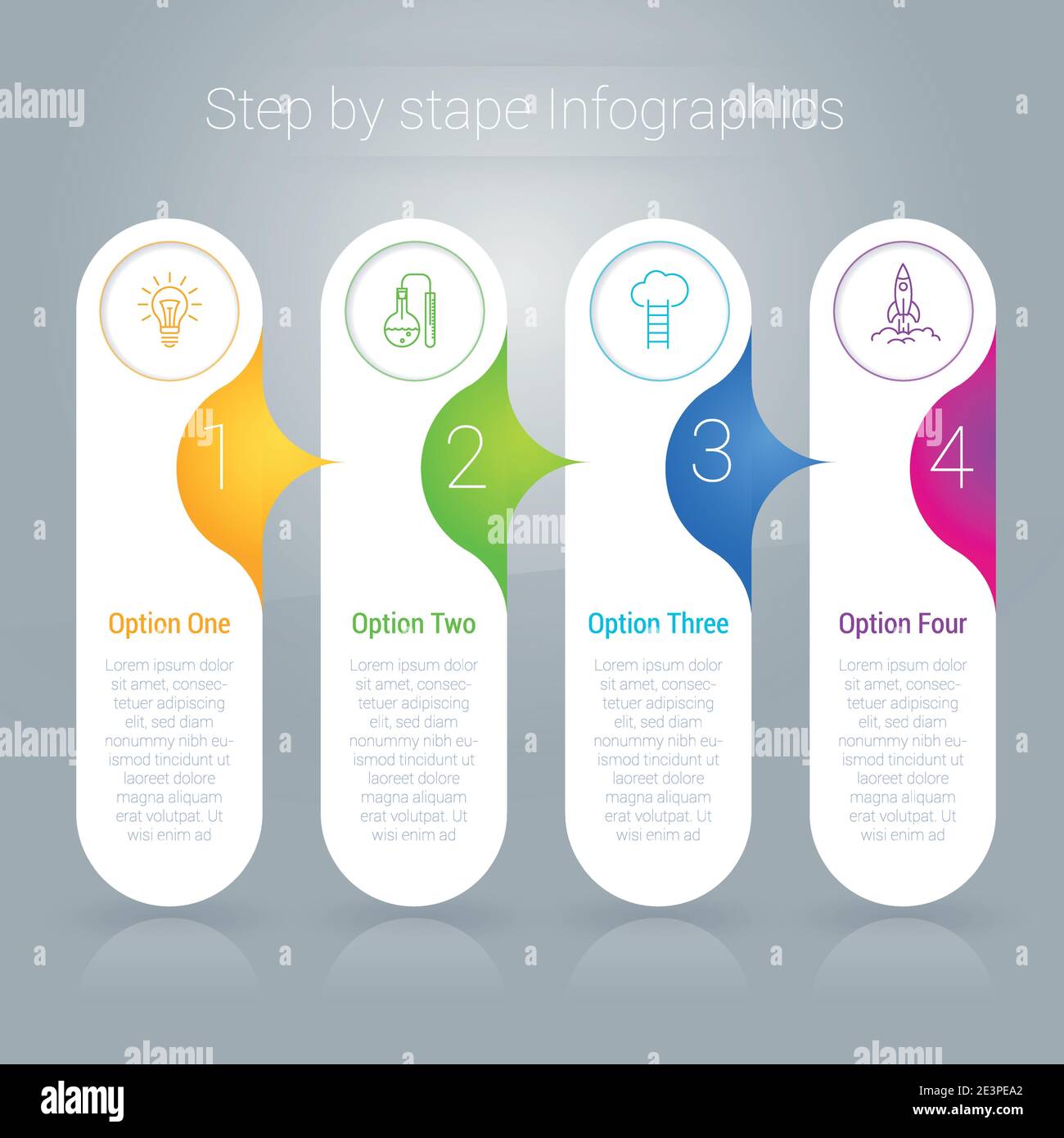 Step by step infographics template Stock Vector Image & Art - Alamy