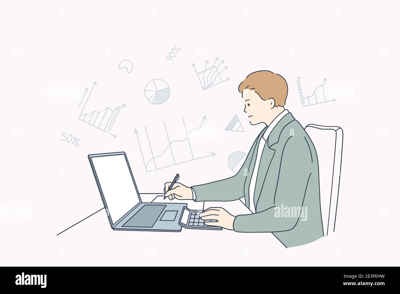 Businessman document management system Stock Vector Images - Alamy