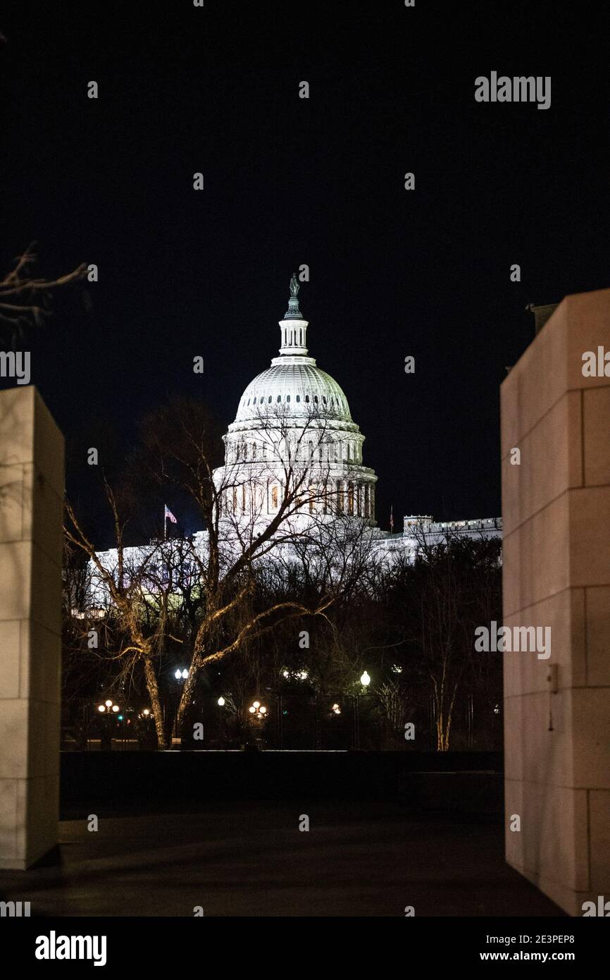 WASHINGTON D.C., JANUARY 19- A general view of the Capitol Building ...