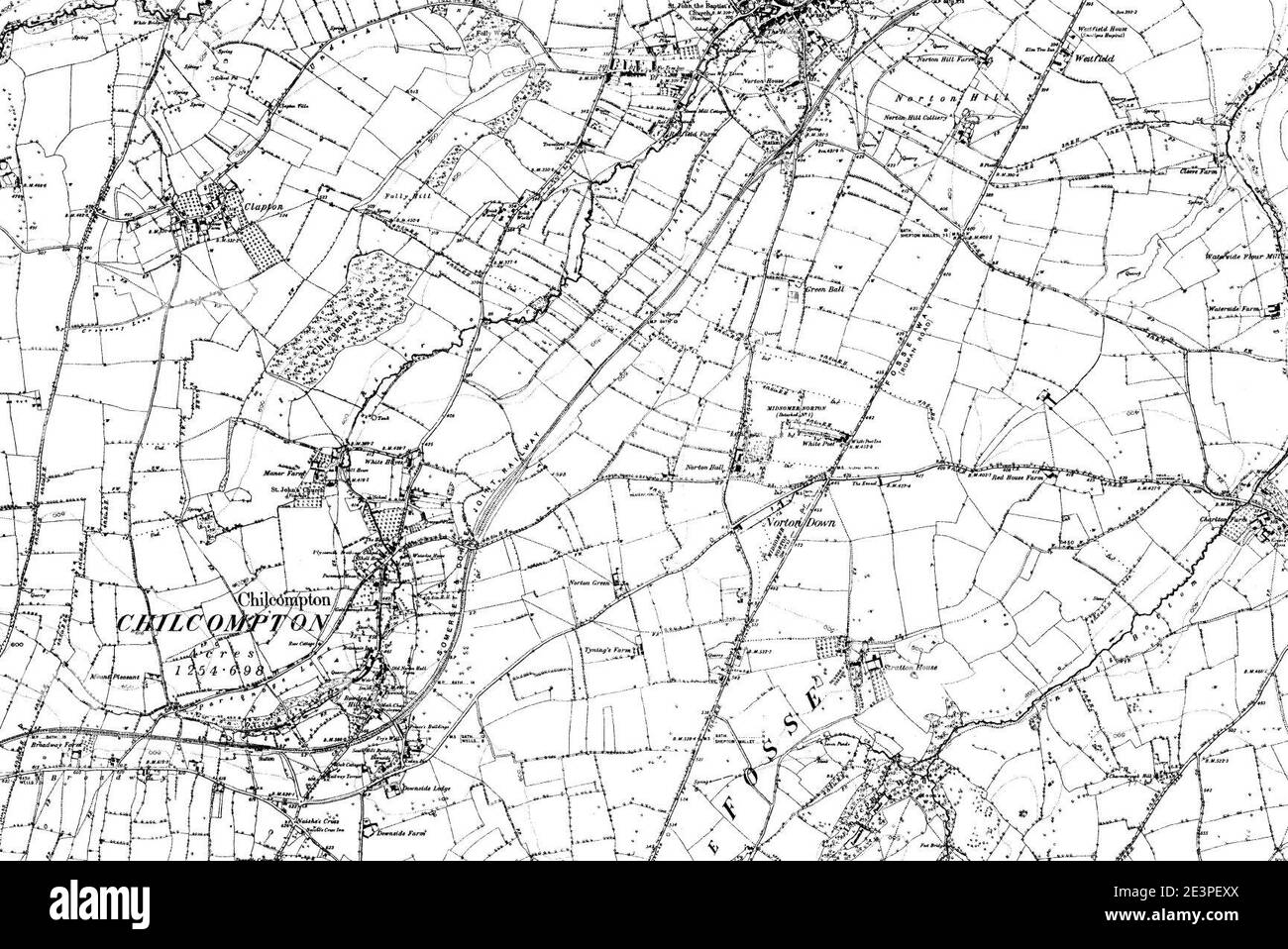 Map of Somerset OS Map name 029-NW, Ordnance Survey, 1884-1894 Stock ...