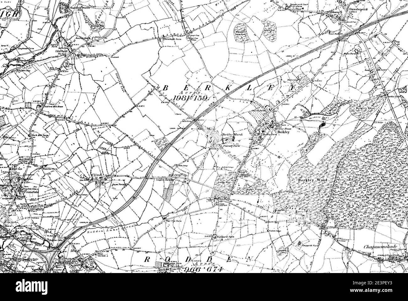 Map of Somerset OS Map name 030-SE, Ordnance Survey, 1884-1894 Stock ...