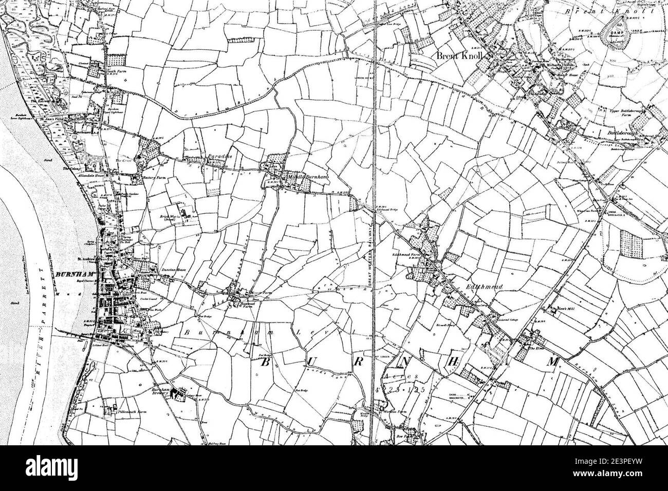 Map of Somerset OS Map name 025-SE, Ordnance Survey, 1884-1894 Stock ...