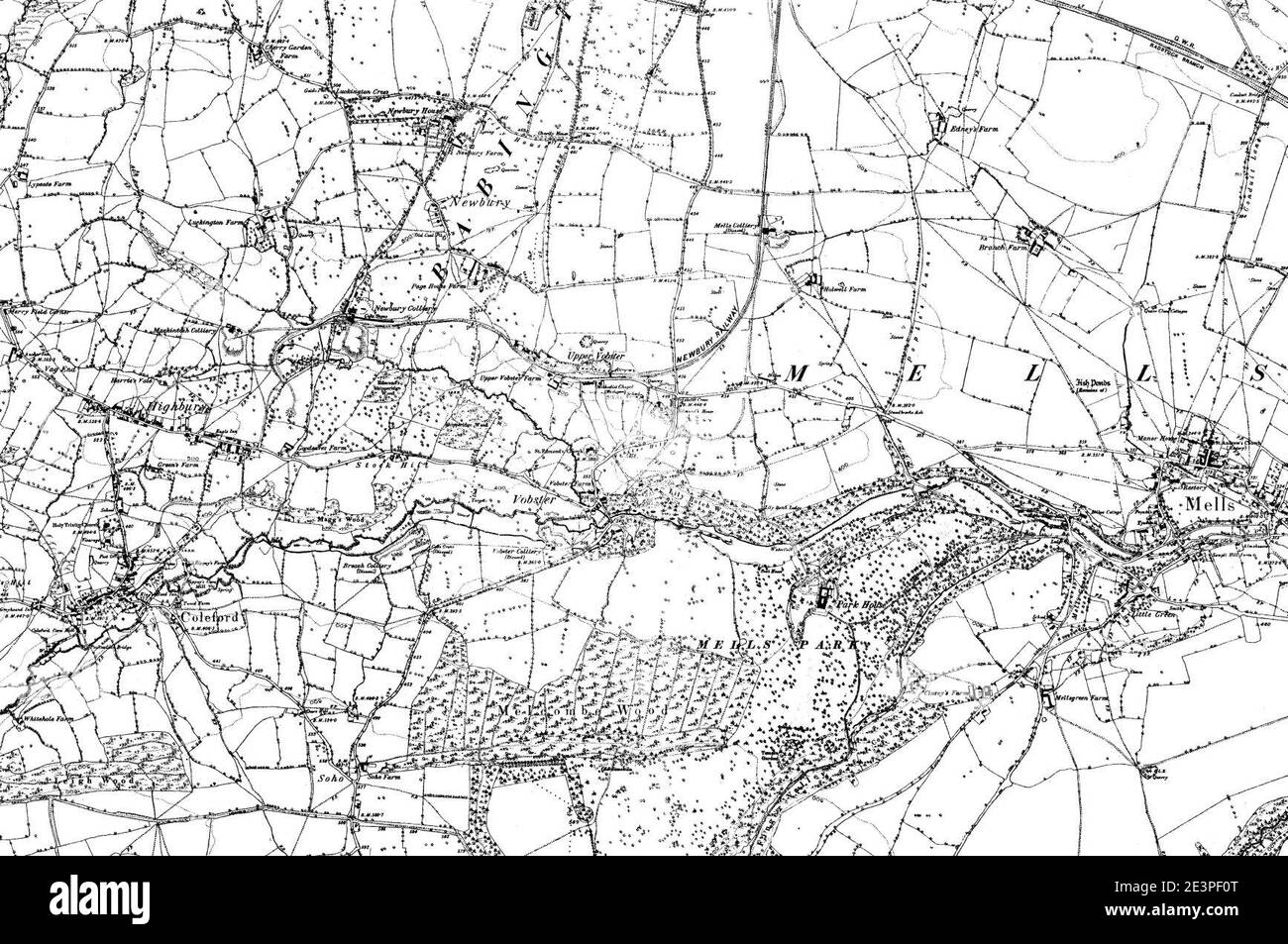 Map of Somerset OS Map name 029-SE, Ordnance Survey, 1884-1894 Stock ...