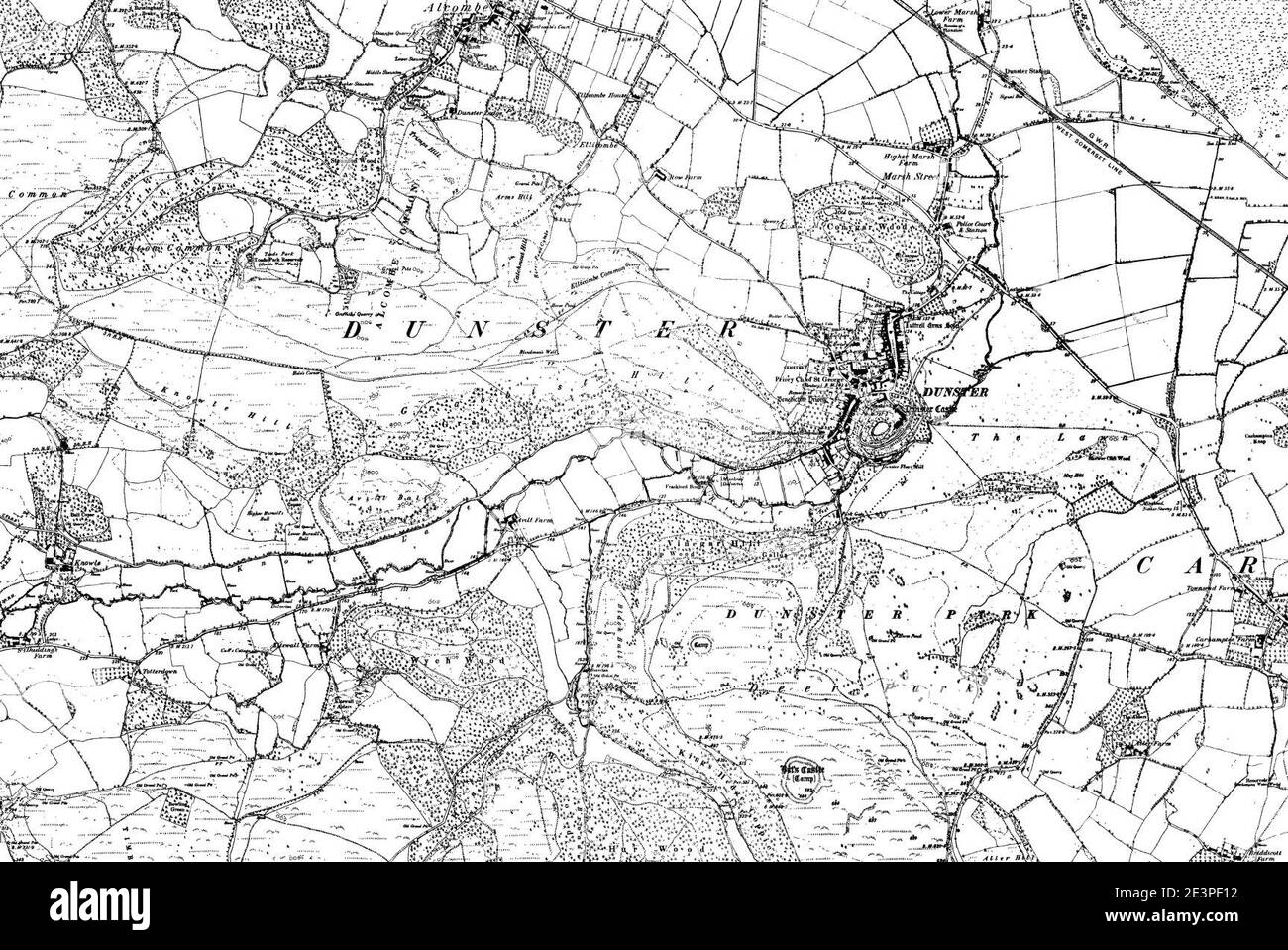 Map of Somerset OS Map name 035-SW, Ordnance Survey, 1884-1894 Stock ...