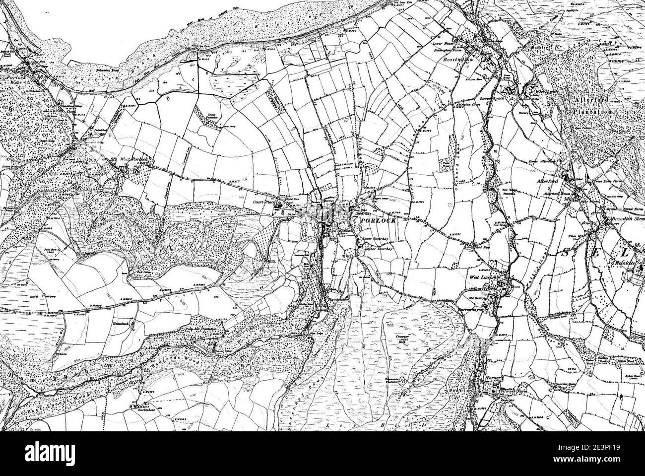 Map of Somerset OS Map name 034-NW, Ordnance Survey, 1884-1894 Stock ...