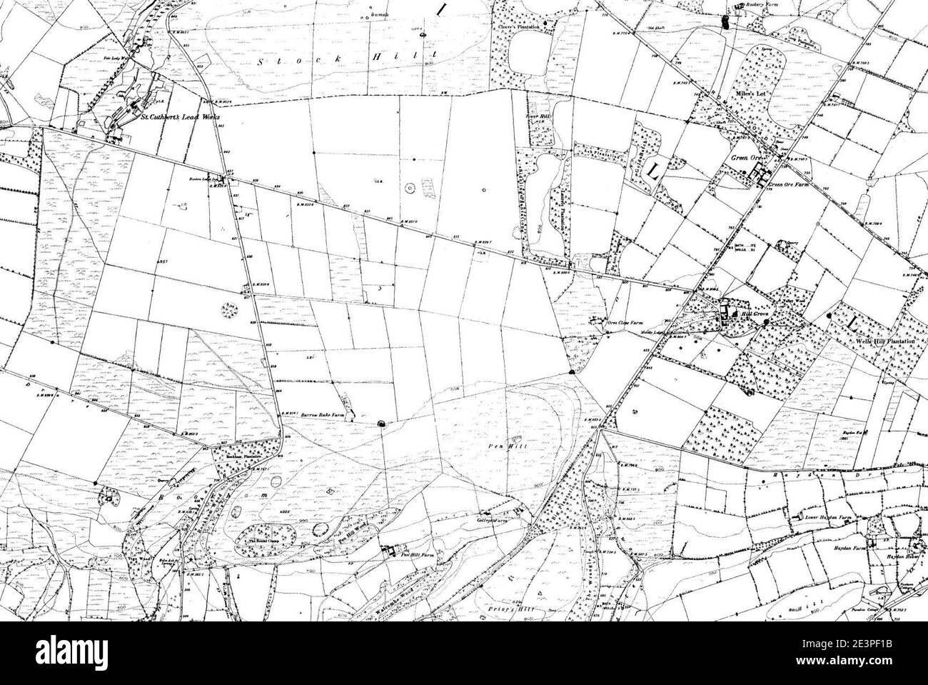 Map of Somerset OS Map name 028-SW, Ordnance Survey, 1884-1894 Stock ...