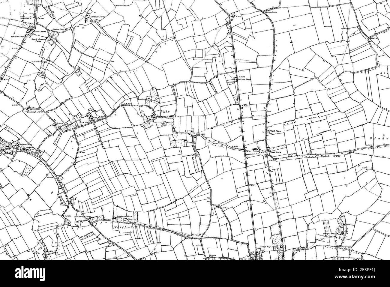 Map of Somerset OS Map name 026-SW, Ordnance Survey, 1884-1894 Stock ...