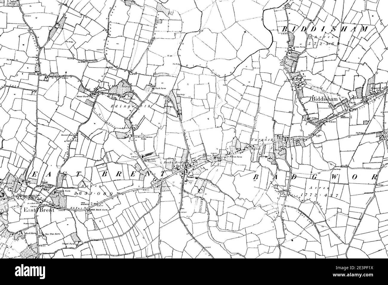 Map of Somerset OS Map name 026-NW, Ordnance Survey, 1884-1894 Stock ...