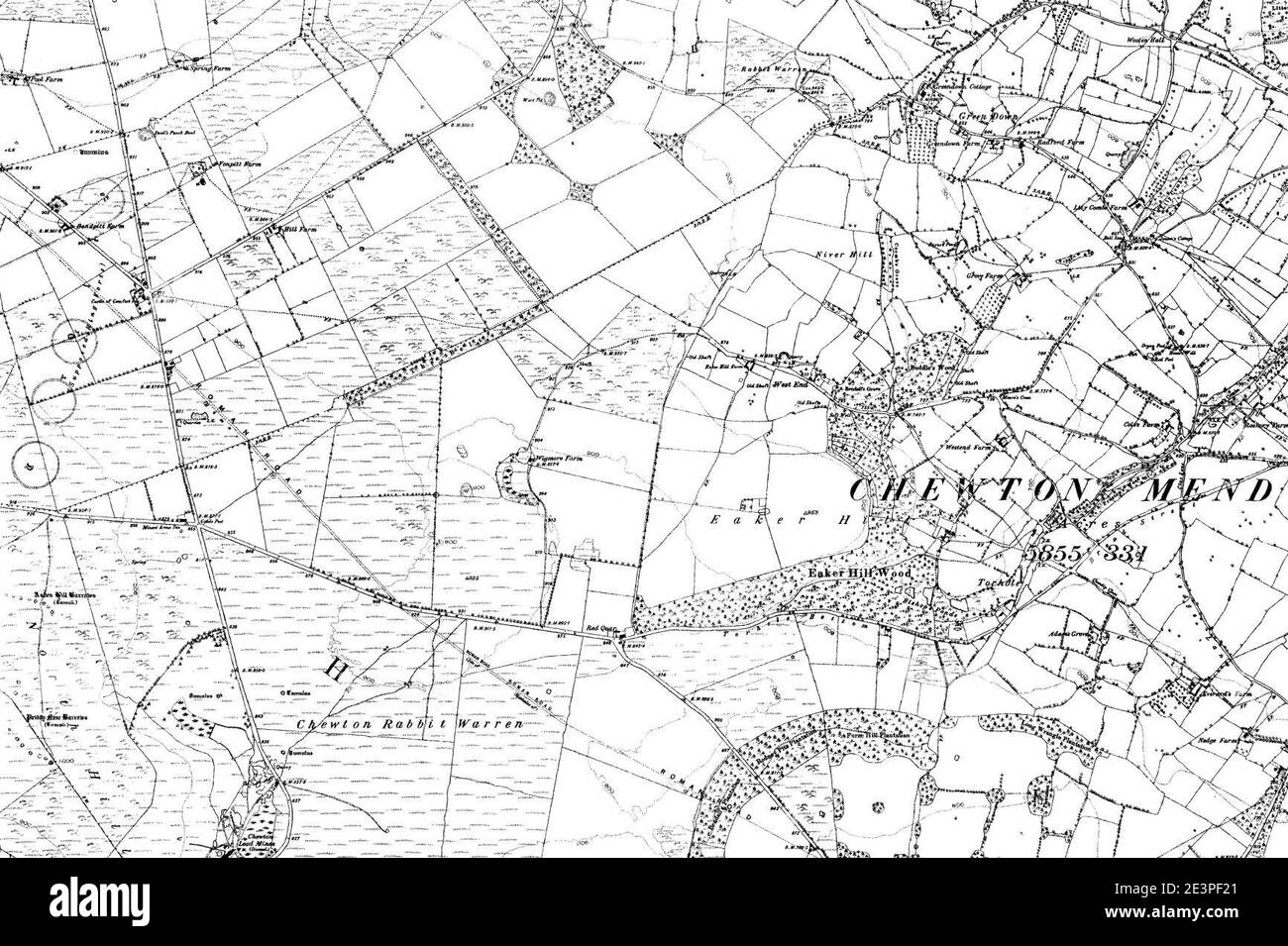 Map of Somerset OS Map name 028-NW, Ordnance Survey, 1884-1894 Stock ...