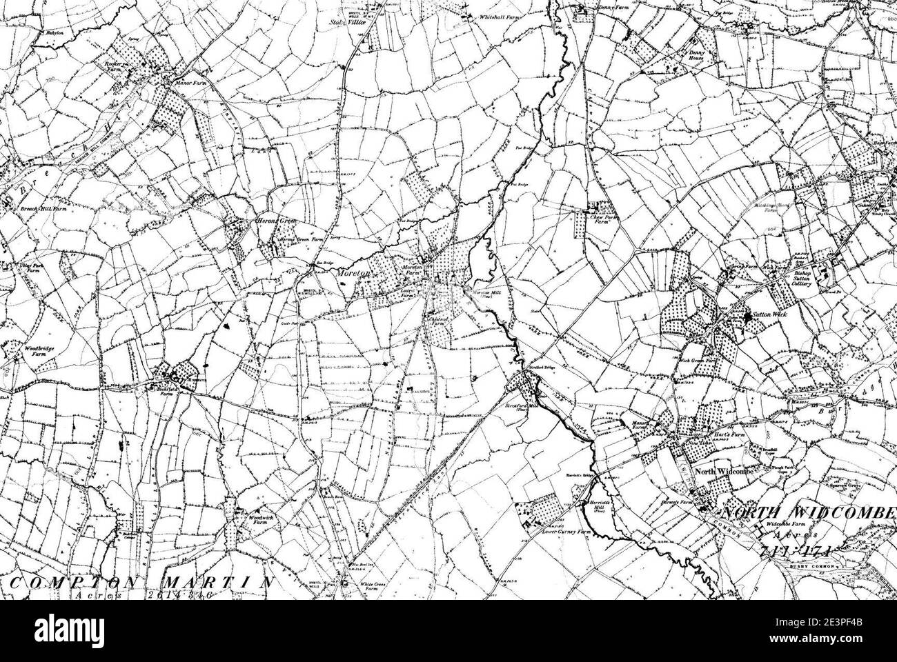 Map of Somerset OS Map name 019-NW, Ordnance Survey, 1884-1894 Stock ...