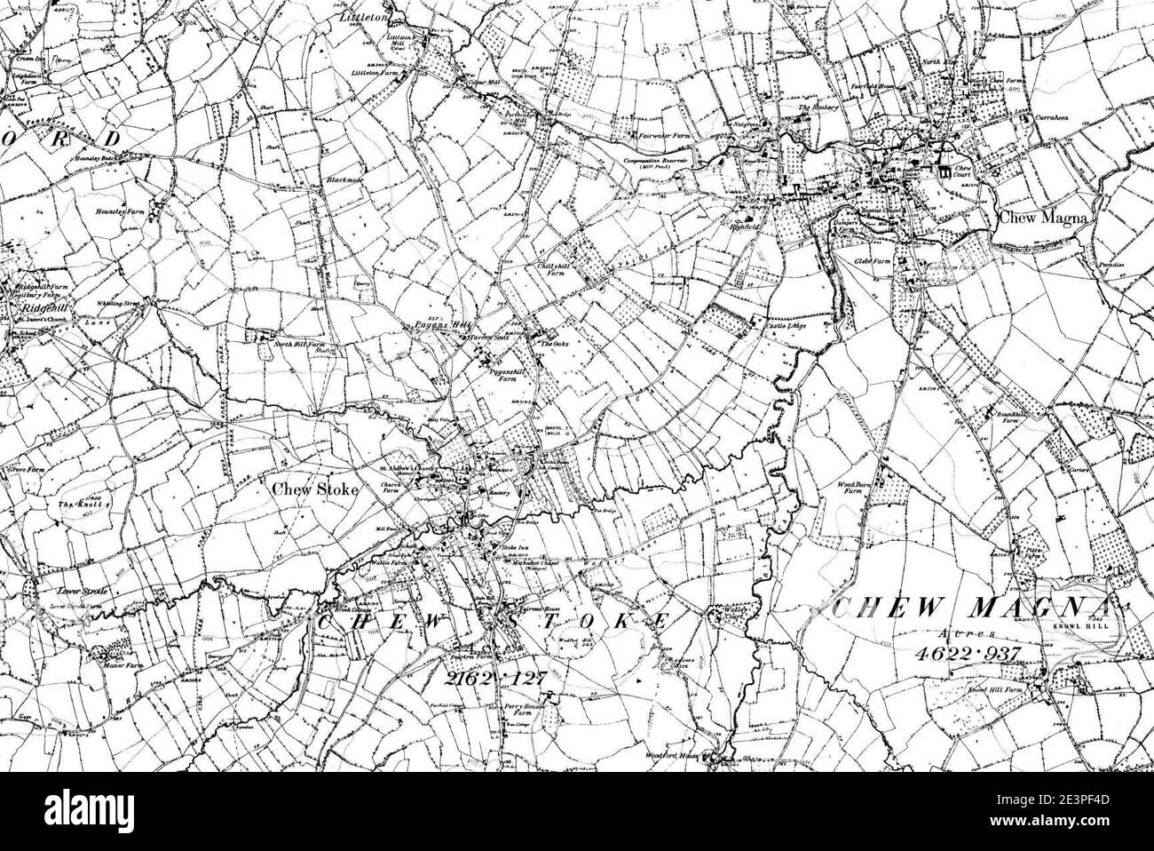 Map of Somerset OS Map name 012-SW, Ordnance Survey, 1884-1894 Stock ...