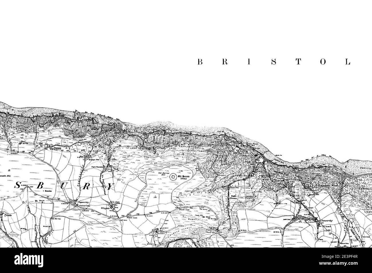 Map of Somerset OS Map name 022-SW, Ordnance Survey, 1884-1894 Stock ...