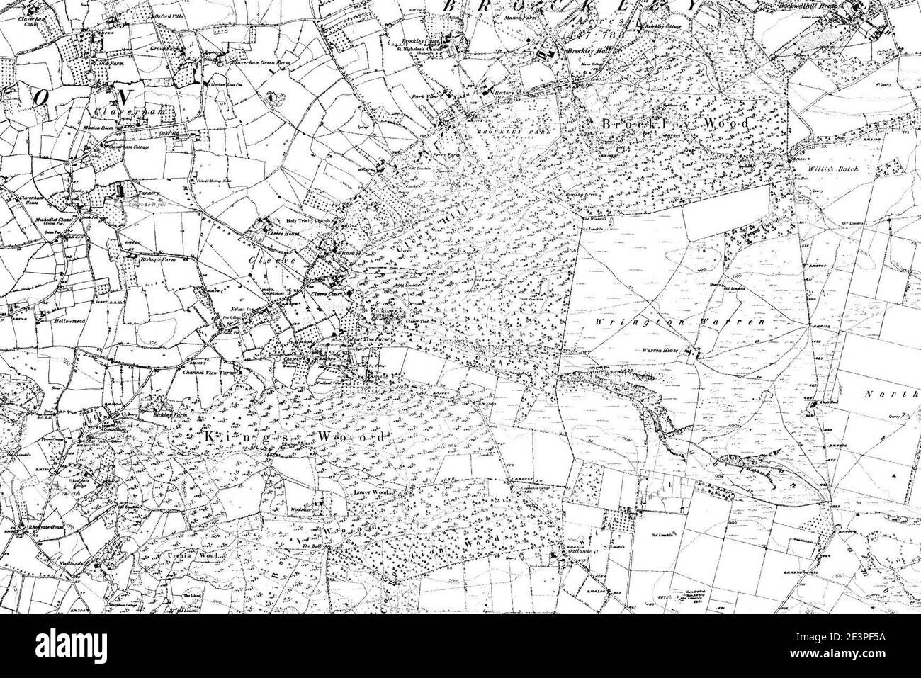 Map of Somerset OS Map name 011-NW, Ordnance Survey, 1884-1894 Stock ...