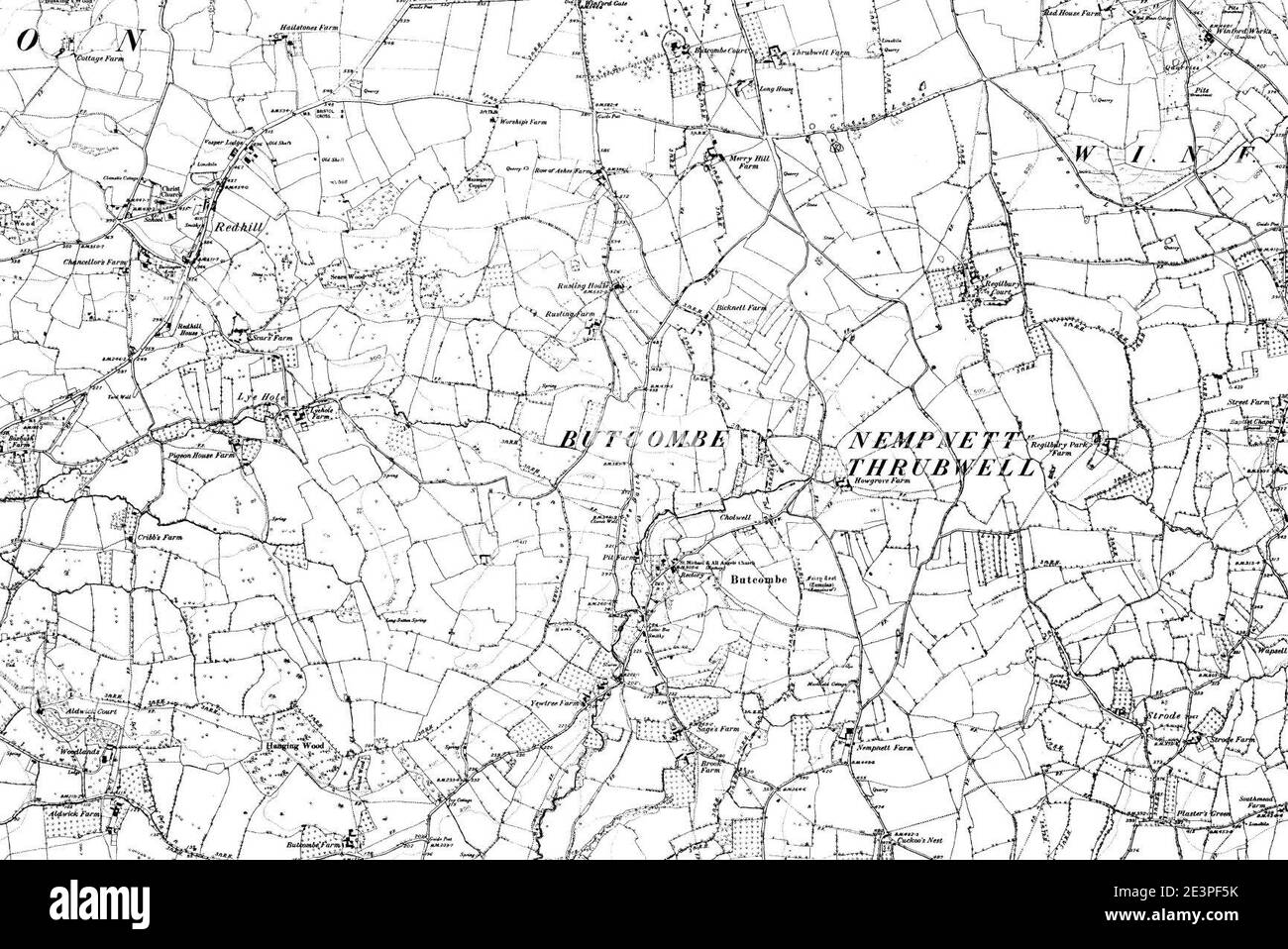 Map of Somerset OS Map name 011-SE, Ordnance Survey, 1884-1894 Stock ...