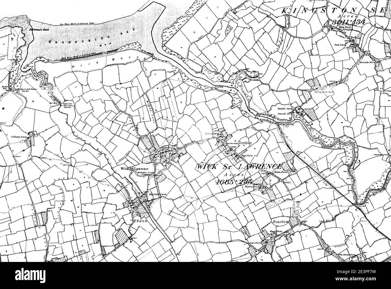 Map of Somerset OS Map name 010-NW, Ordnance Survey, 1884-1894 Stock ...