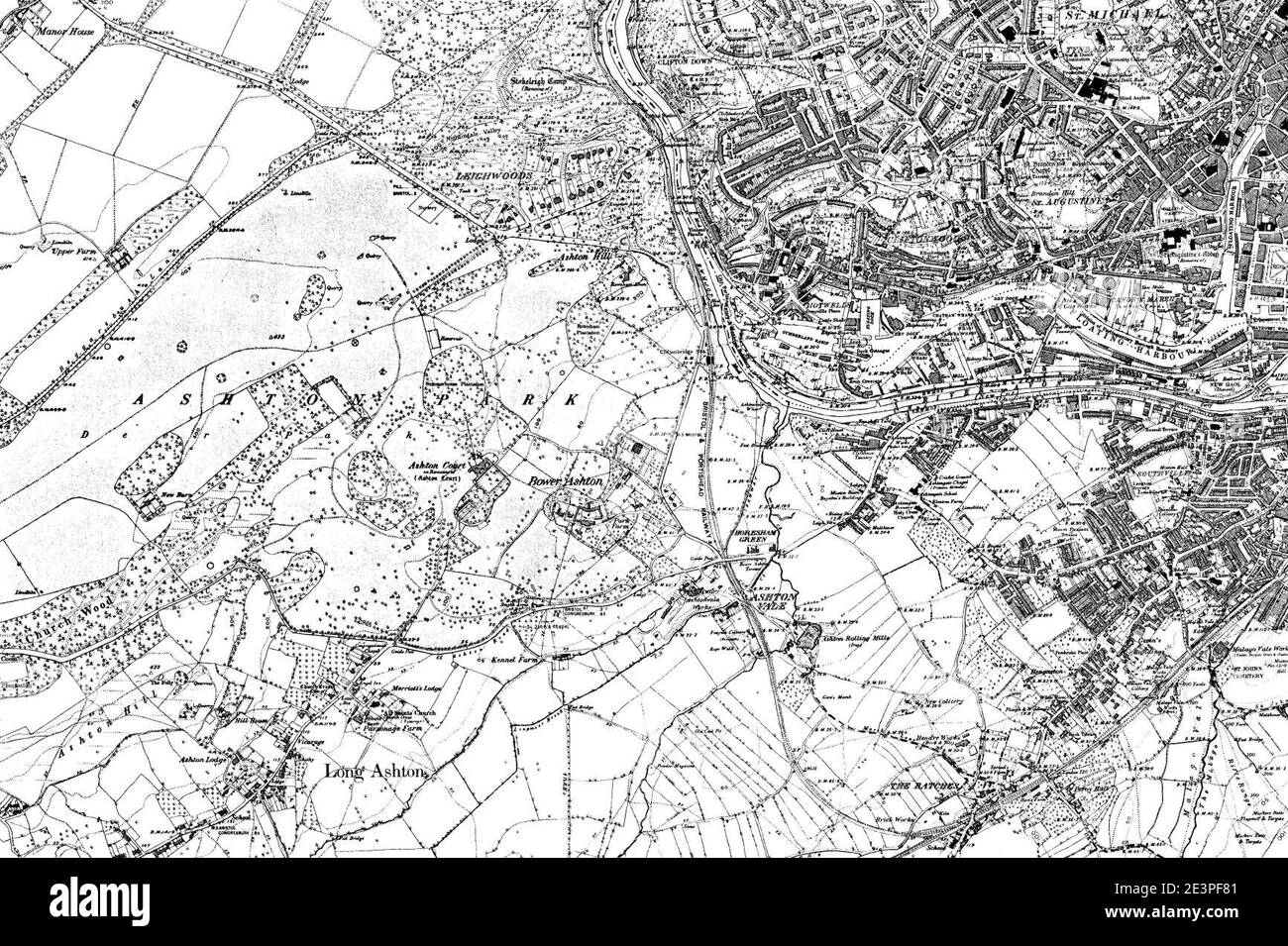 Map of Somerset OS Map name 006-NW, Ordnance Survey, 1884-1894 Stock ...