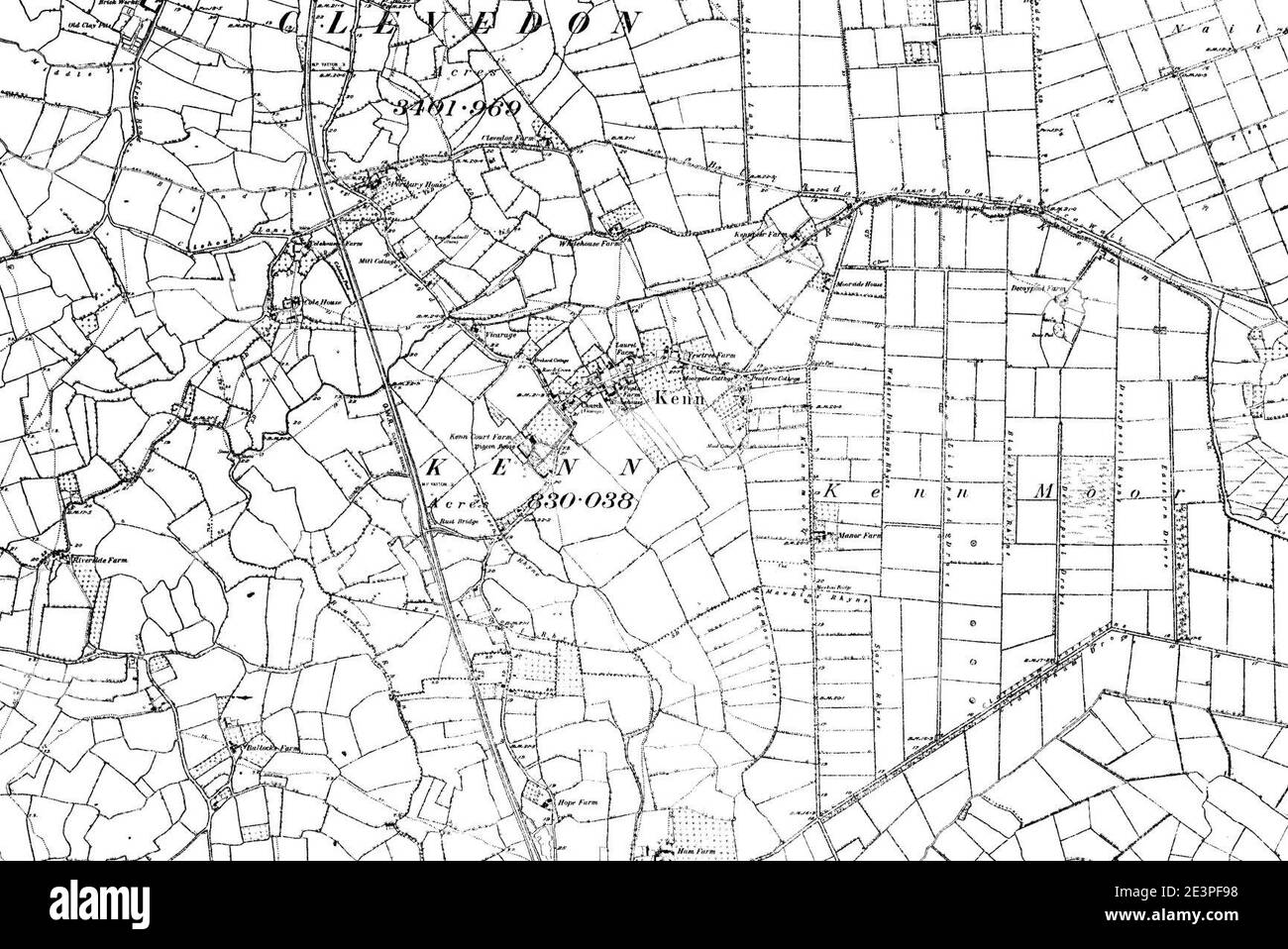 Map of Somerset OS Map name 004-SE, Ordnance Survey, 1884-1894 Stock ...