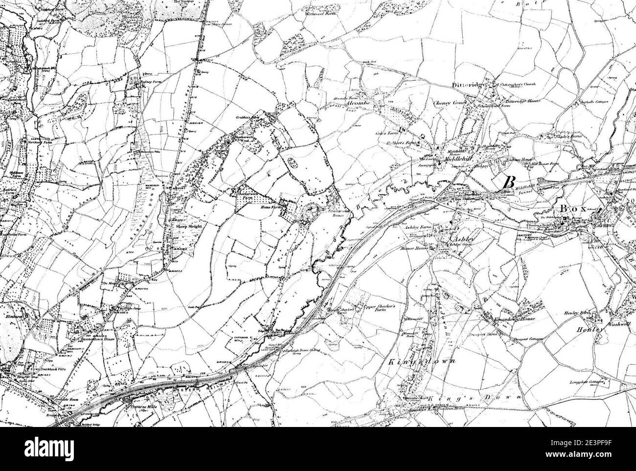 Map of Somerset OS Map name 008-SE, Ordnance Survey, 1884-1894 Stock ...