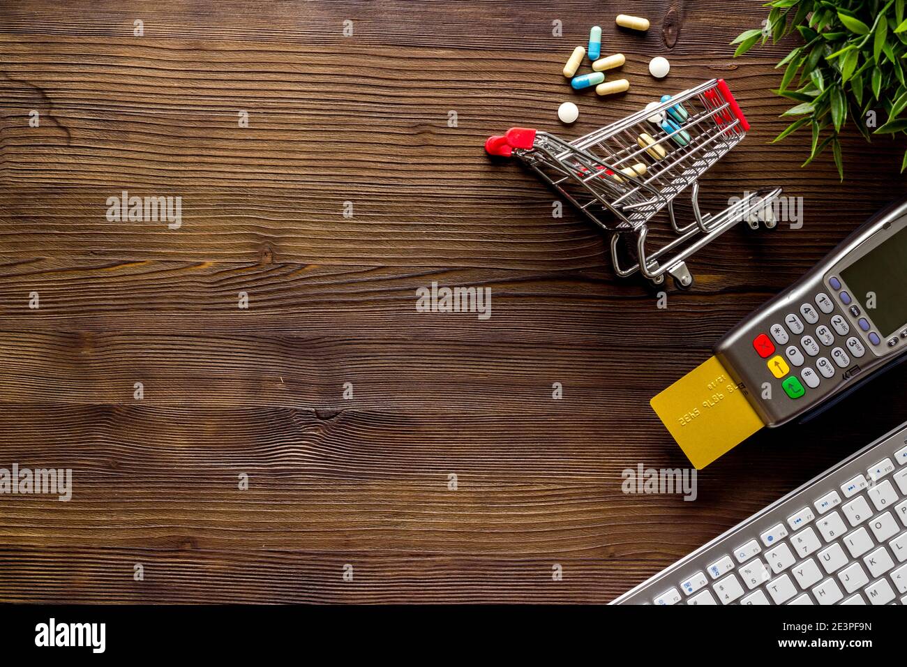 Healthcare insurance concept. Payment terminal and card for medical ...