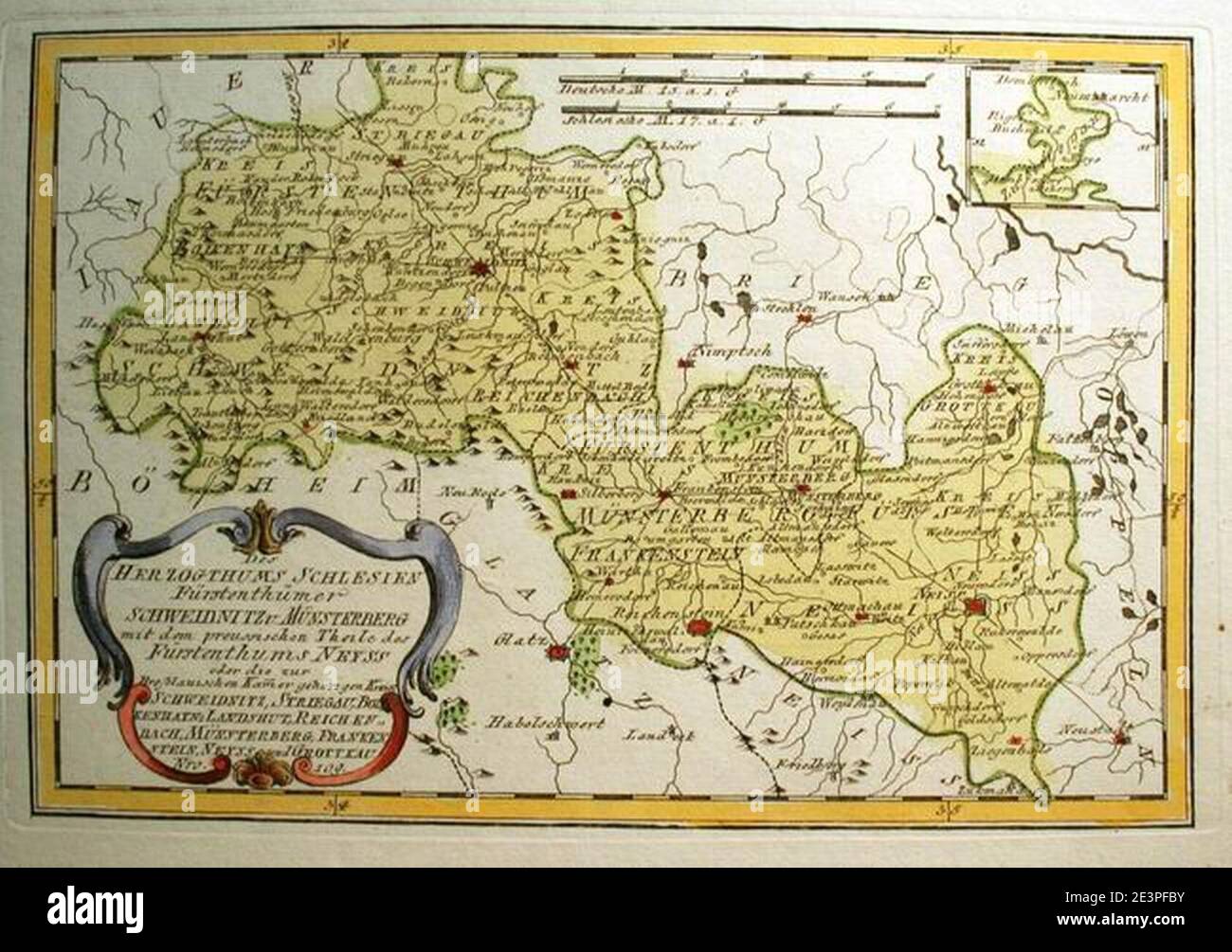 Map of Silesia in 1791 by Reilly 109 Stock Photo - Alamy
