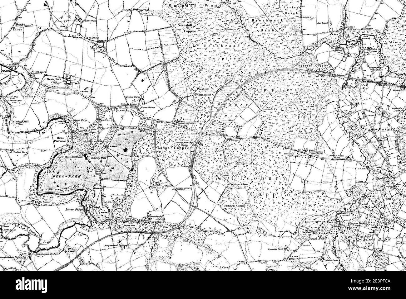 Map of Shropshire OS Map name 080-NE, Ordnance Survey, 1883-1895 Stock ...