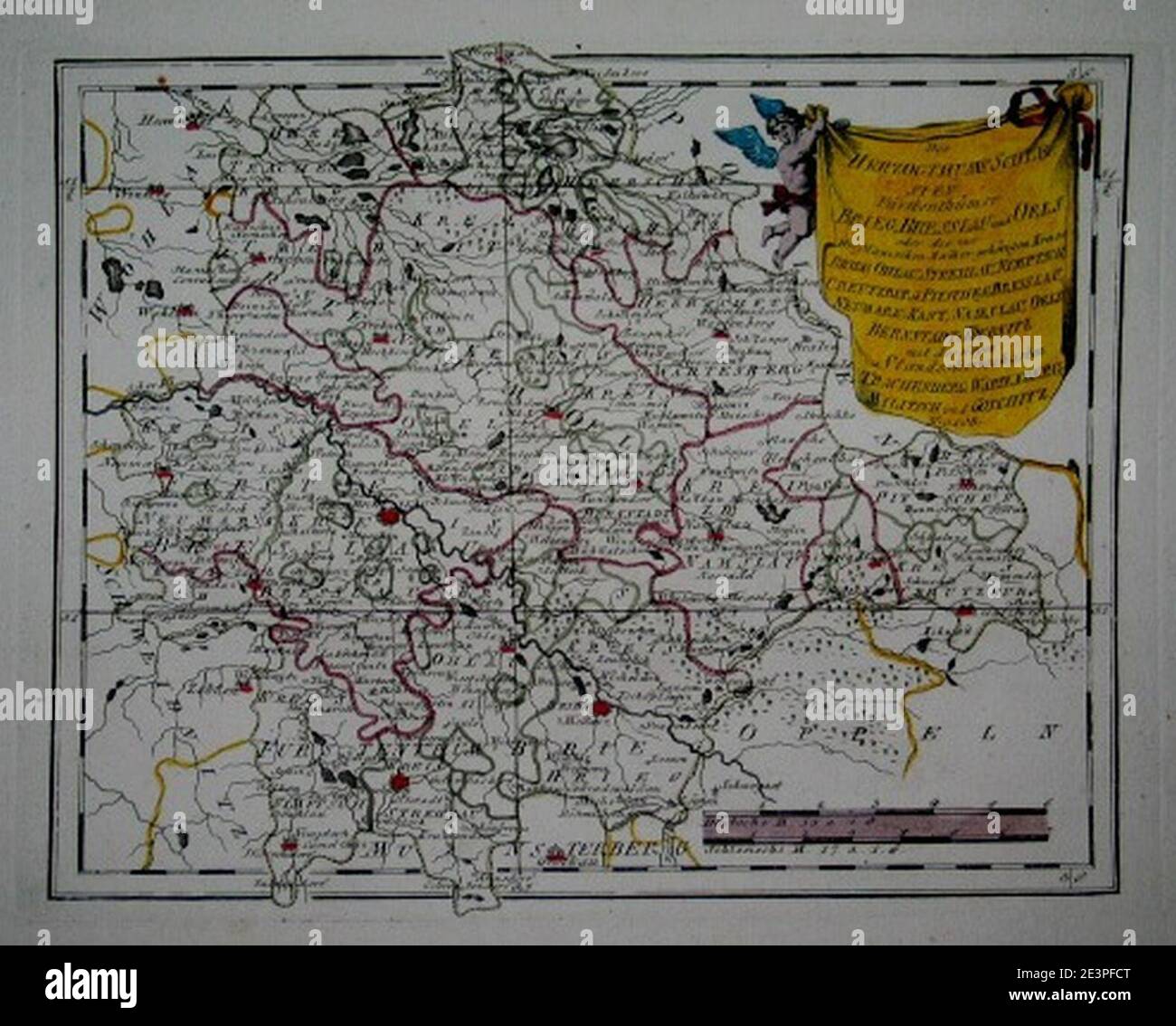 Map of Silesia in 1791 by Reilly 108 Stock Photo - Alamy