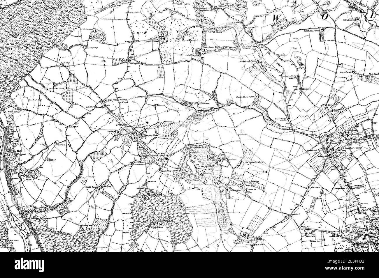 Map of Shropshire OS Map name 074-SE, Ordnance Survey, 1883-1895 Stock ...