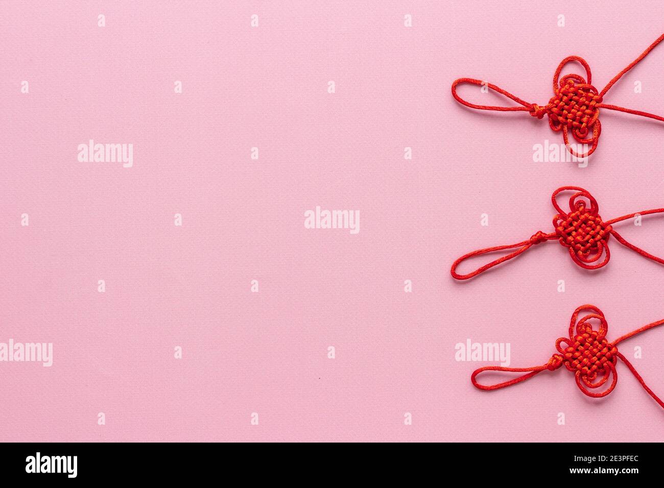 Chinese traditional knots for luck, overhead view Stock Photo - Alamy