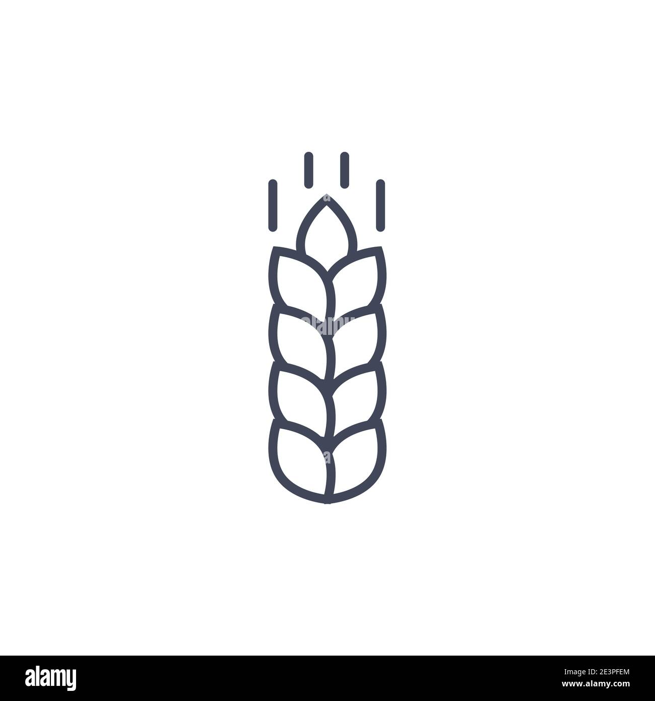 Modern line art wheat Cut Out Stock Images & Pictures - Alamy