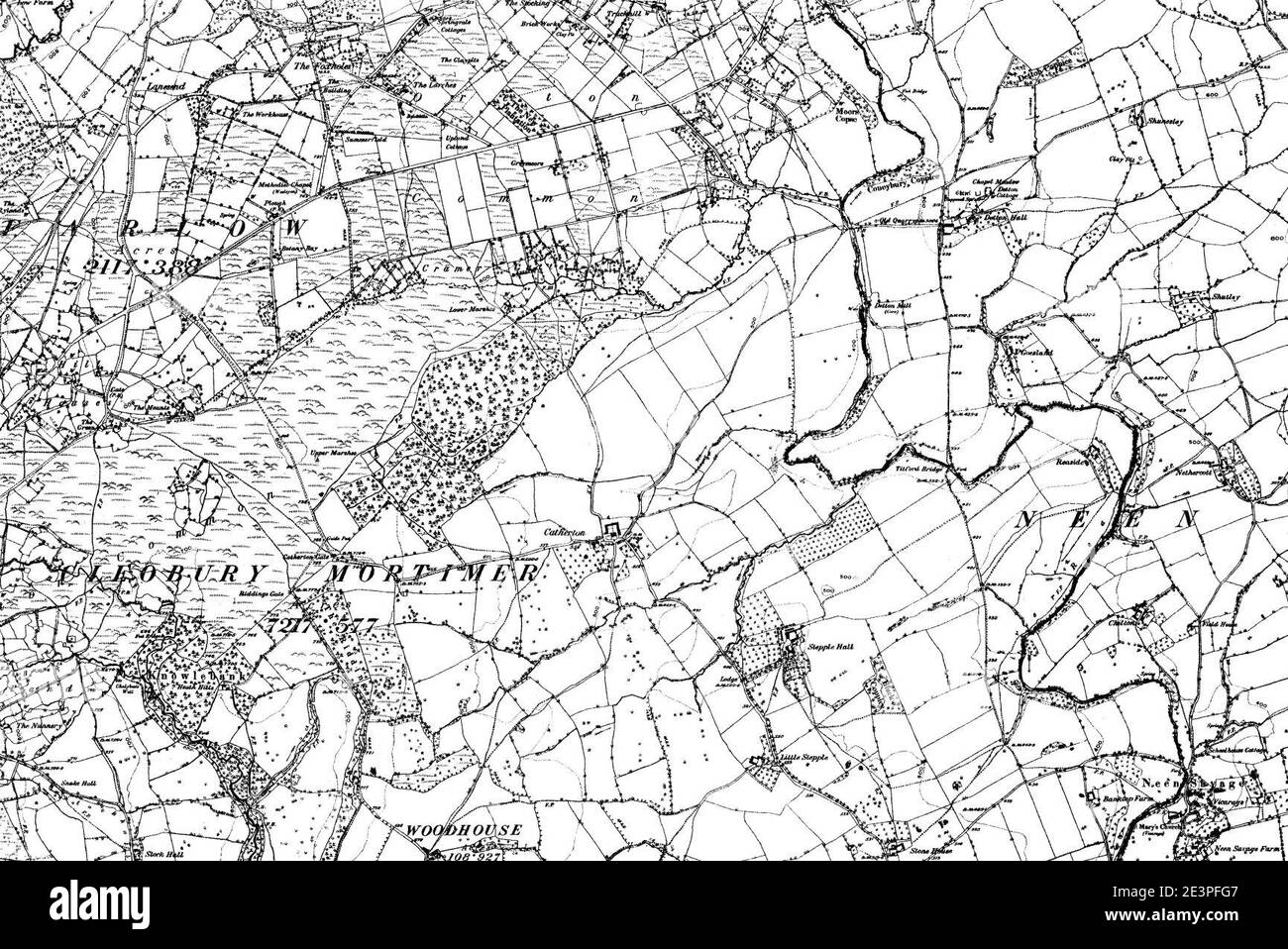 Map of Shropshire OS Map name 073-SW, Ordnance Survey, 1883-1895 Stock ...