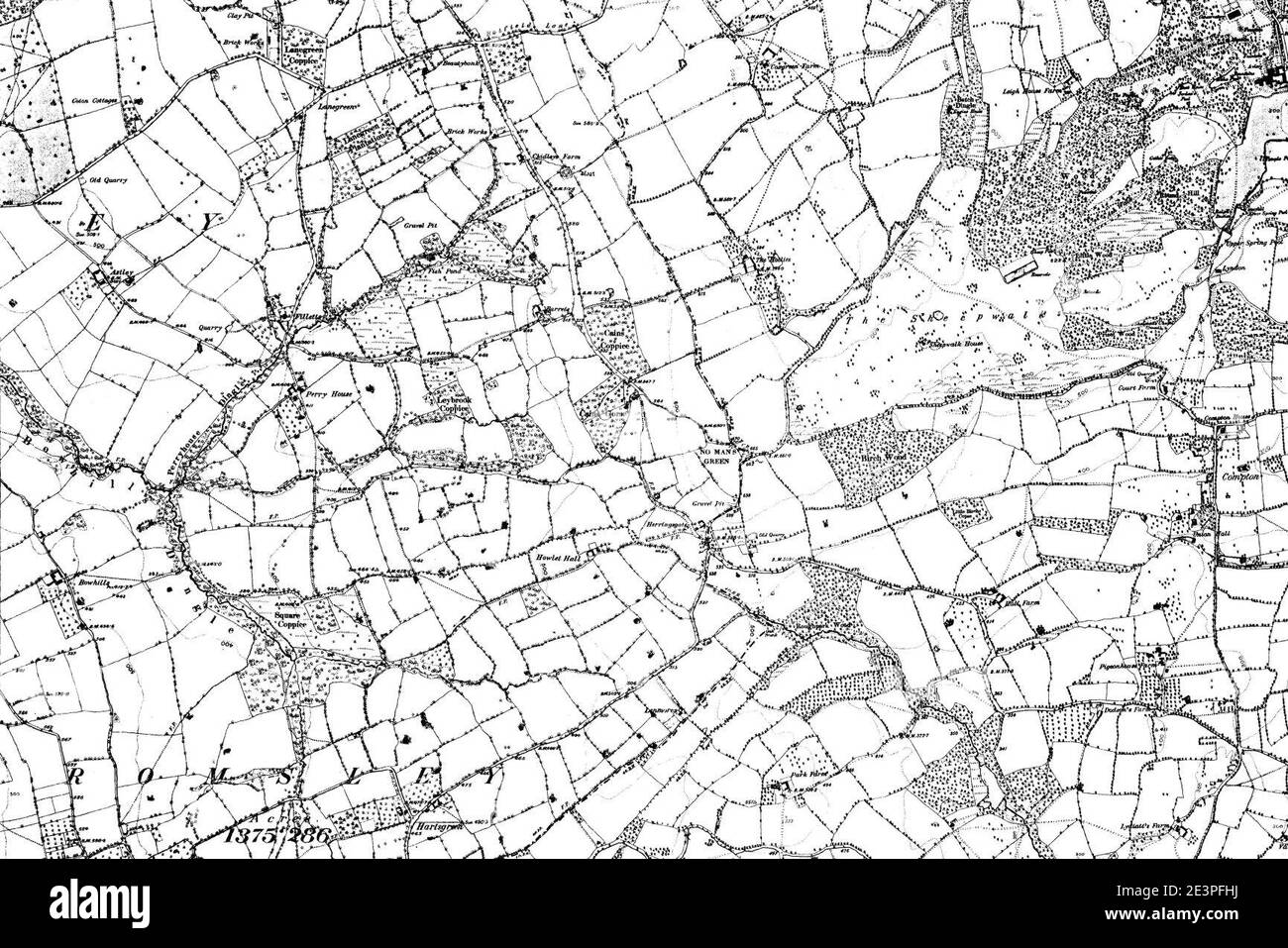 Map of Shropshire OS Map name 067-SE, Ordnance Survey, 1883-1895 Stock ...