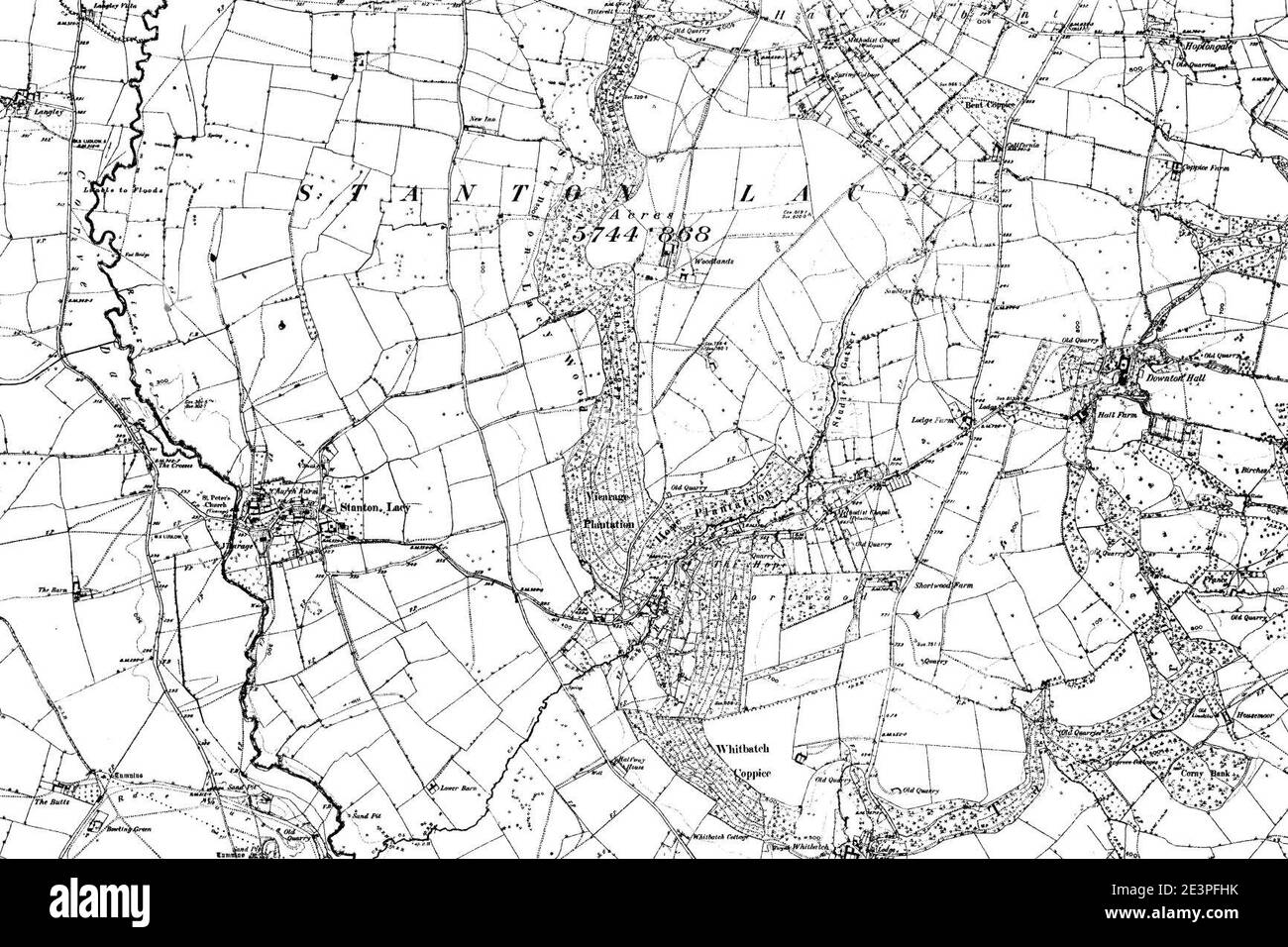 Map of Shropshire OS Map name 071-SE, Ordnance Survey, 1883-1895 Stock ...