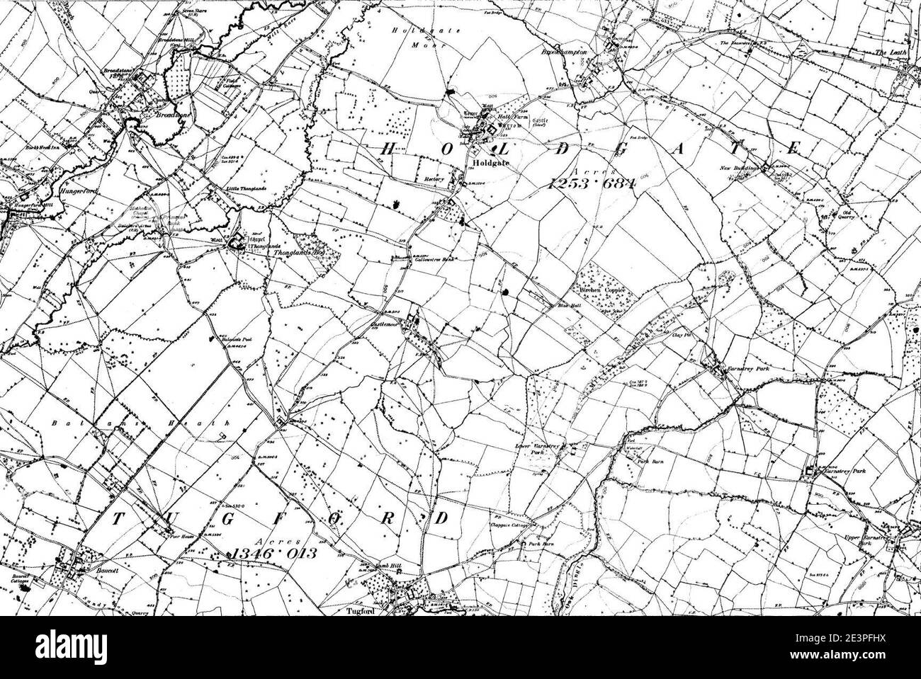 Map of Shropshire OS Map name 065-NW, Ordnance Survey, 1883-1895 Stock ...