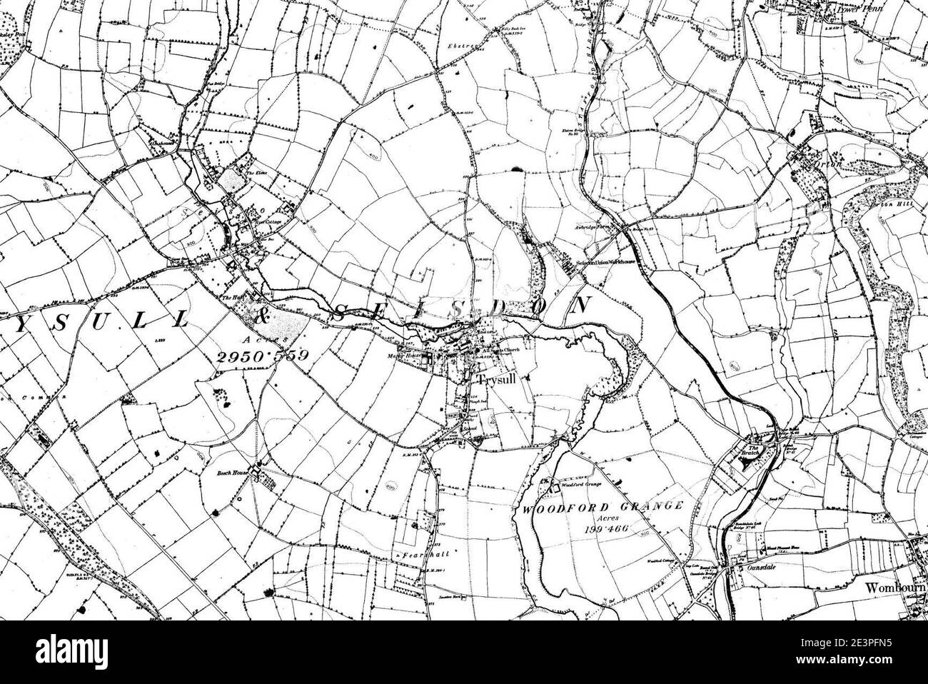 Map of Shropshire OS Map name 060-NW, Ordnance Survey, 1883-1895 Stock ...