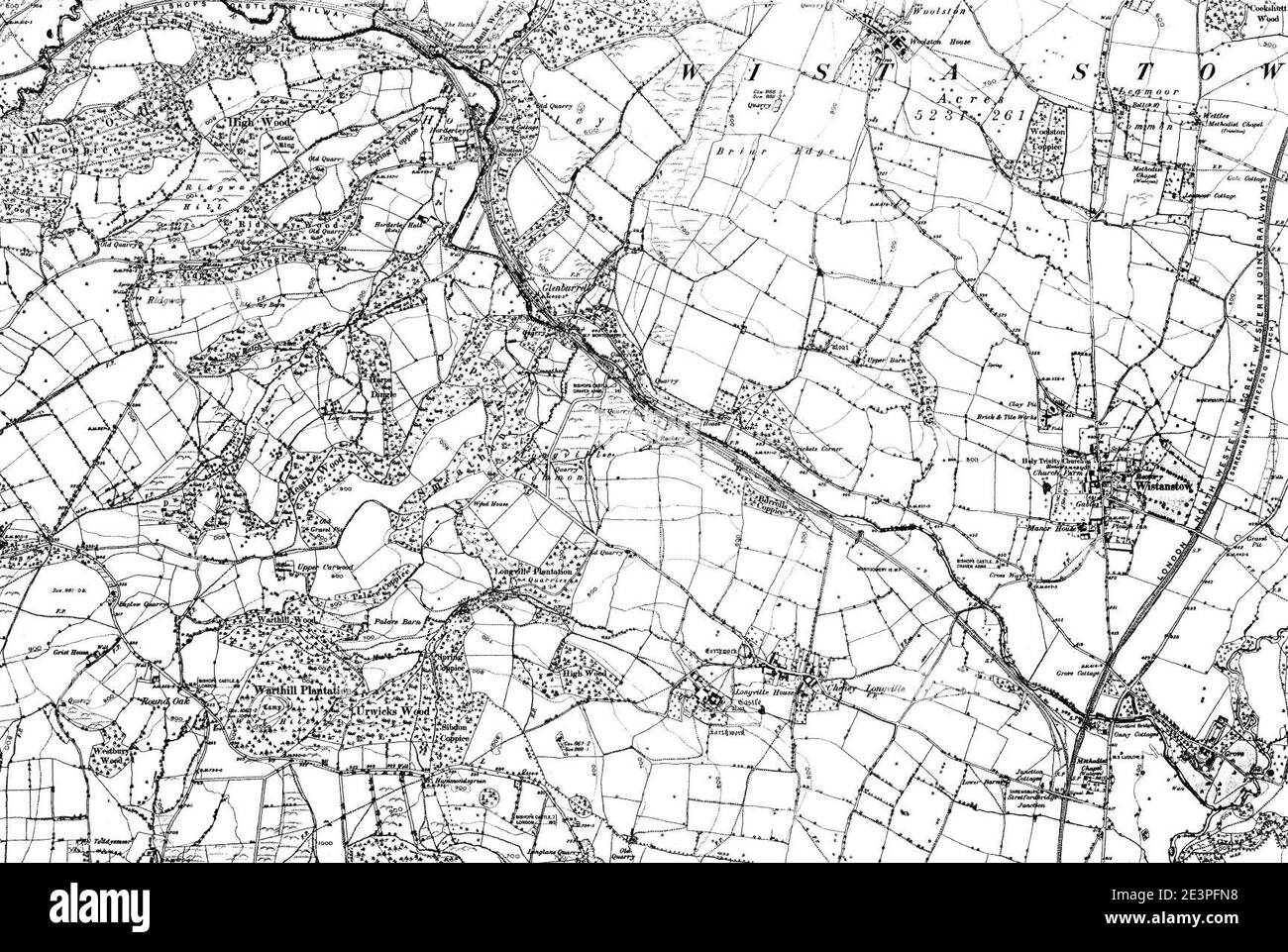 Map of Shropshire OS Map name 063-SE, Ordnance Survey, 1883-1895 Stock ...