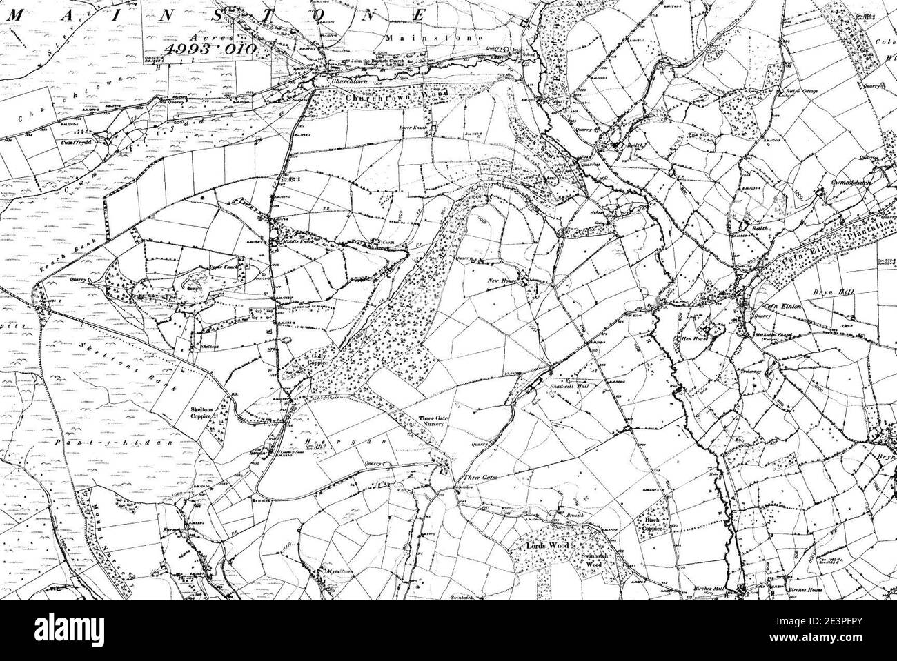 Map of Shropshire OS Map name 062-SW, Ordnance Survey, 1883-1895 Stock ...