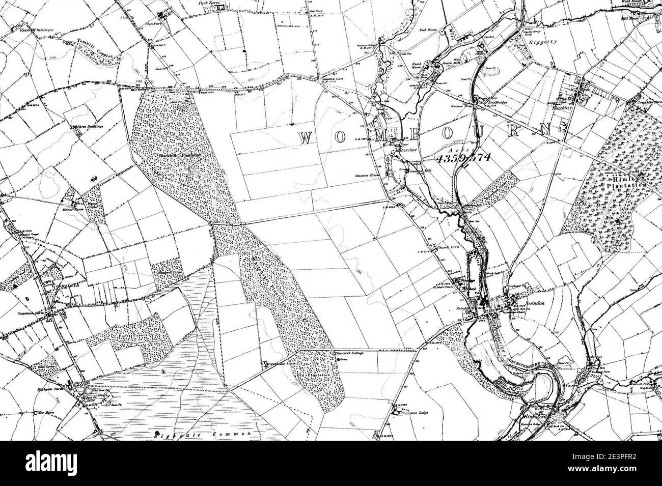 Map of Shropshire OS Map name 060-SW, Ordnance Survey, 1883-1895 Stock ...