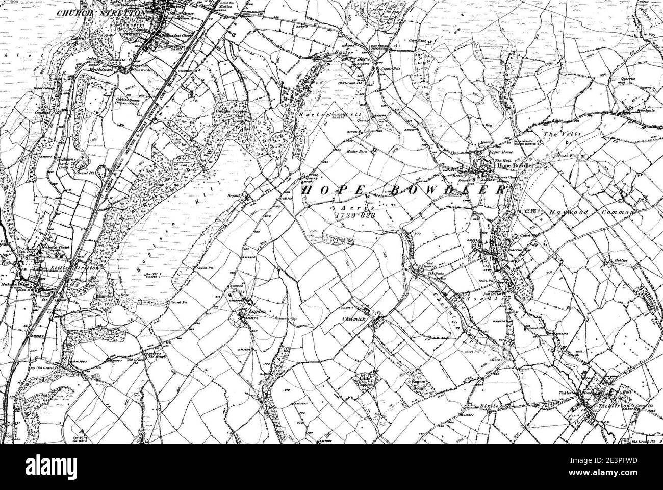 Map of Shropshire OS Map name 056-SW, Ordnance Survey, 1883-1895 Stock ...