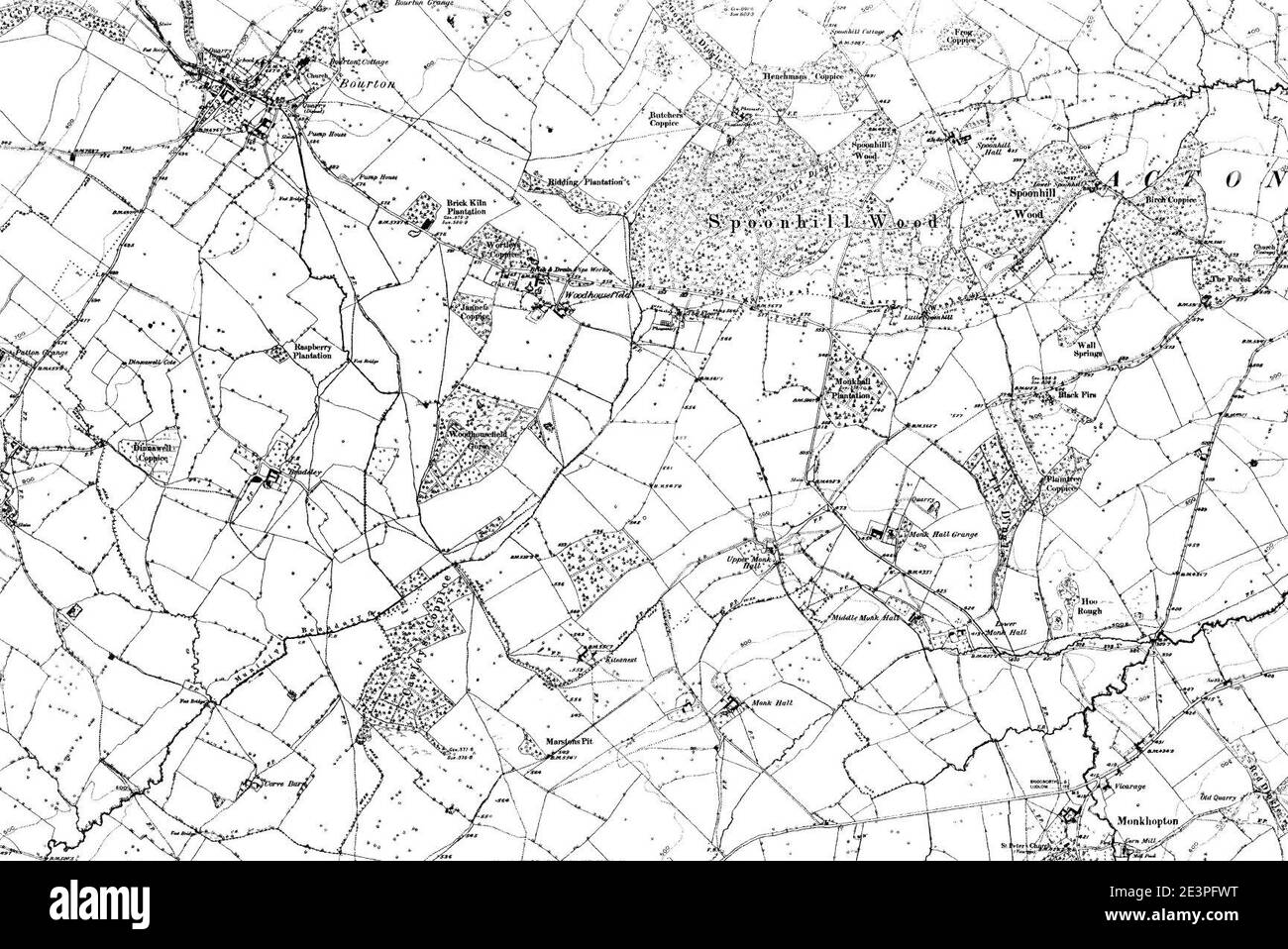 Map of Shropshire OS Map name 057-NE, Ordnance Survey, 1883-1895 Stock ...