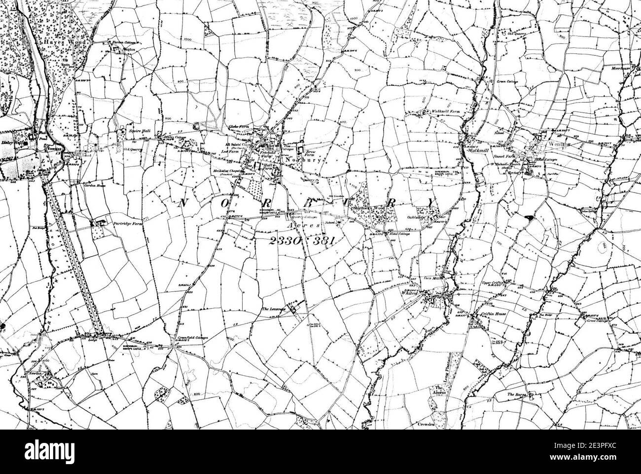 Map of Shropshire OS Map name 055-SW, Ordnance Survey, 1883-1895 Stock ...